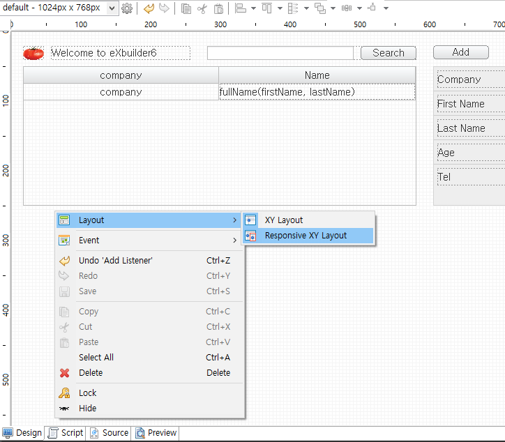 8.Set interactive layout